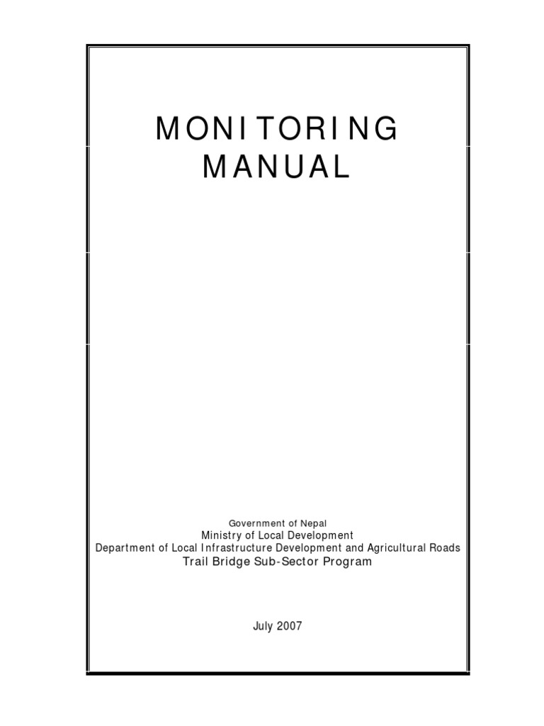 Monitoring Manual | PDF