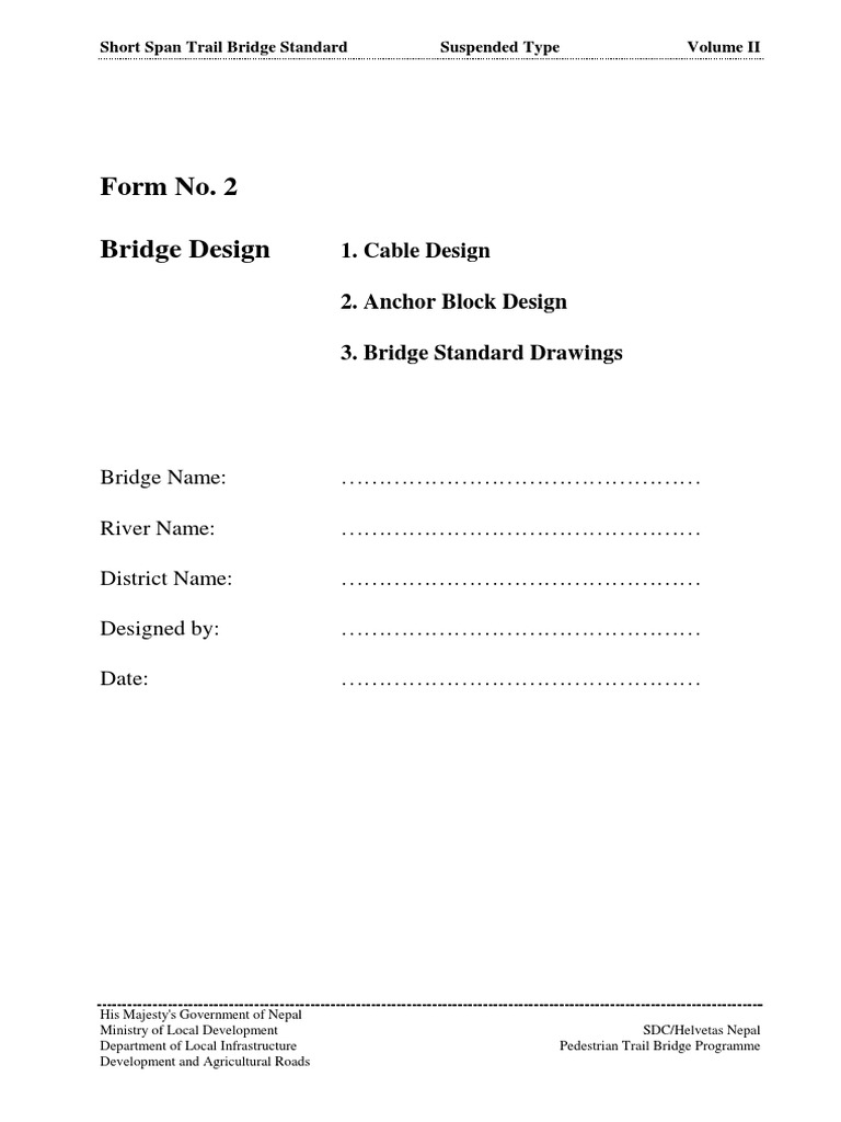 SSTB - D - Vol 2 - Form 2 - Title and Main Content | PDF | Bridge | Anchor