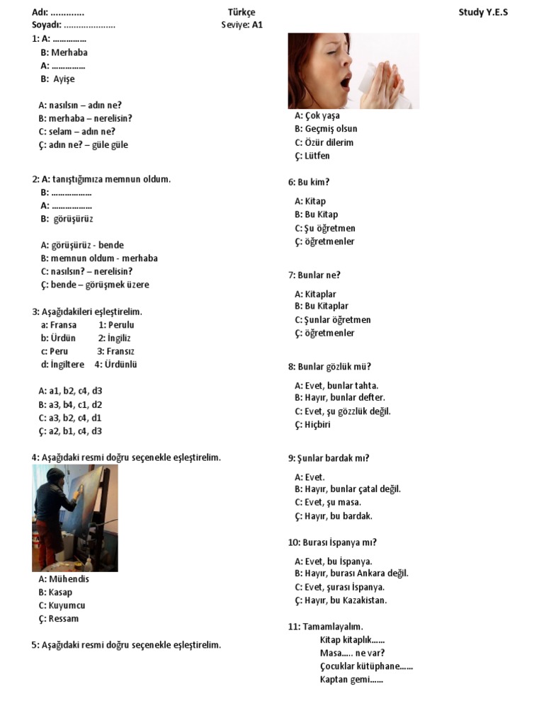 Sorular Turkce | PDF