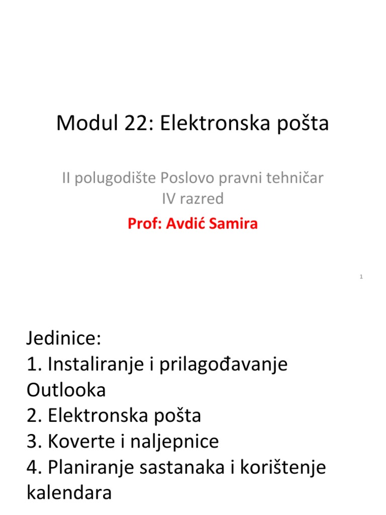Elektronska Pošta | PDF