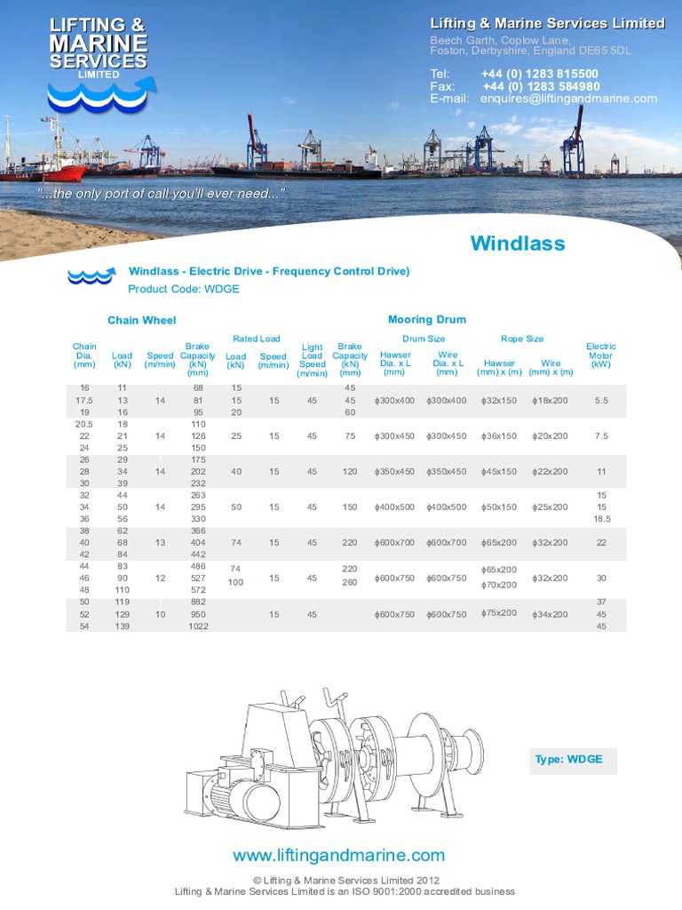 Windlass Electric Drive With Frequency Control | PDF | Equipment ...