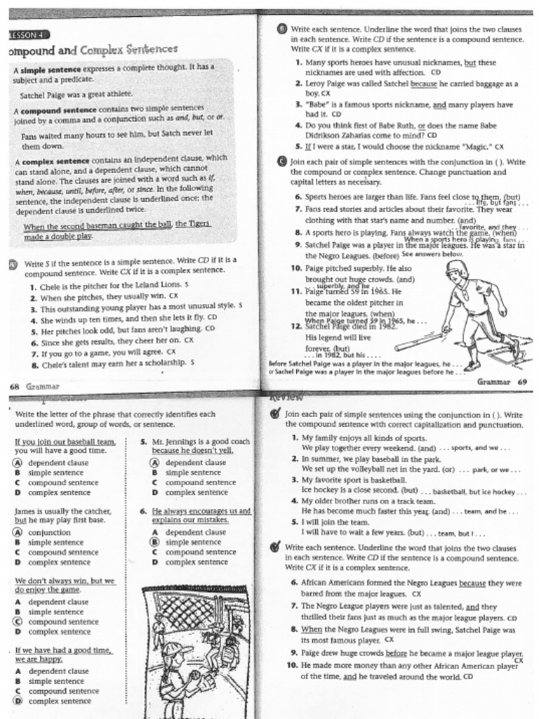 p68-71 Compond Complex Sentences | PDF | Sentence (Linguistics) | Syntax