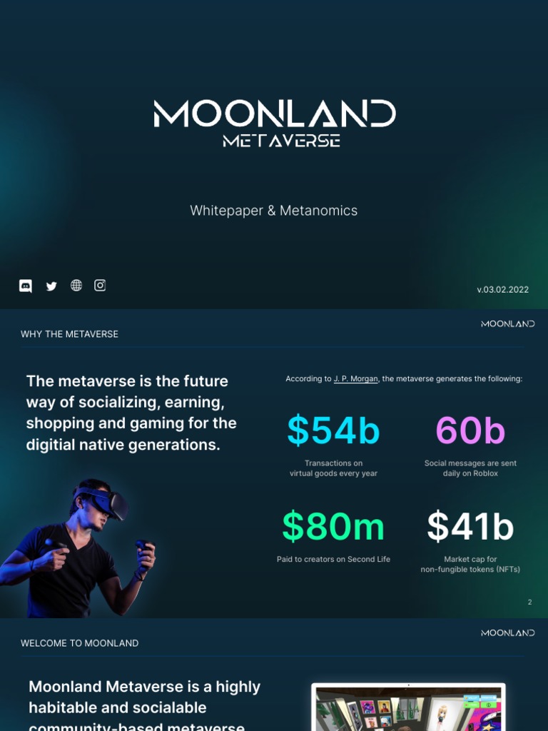 Moonland Metaverse Whitepaper v03022022 | PDF