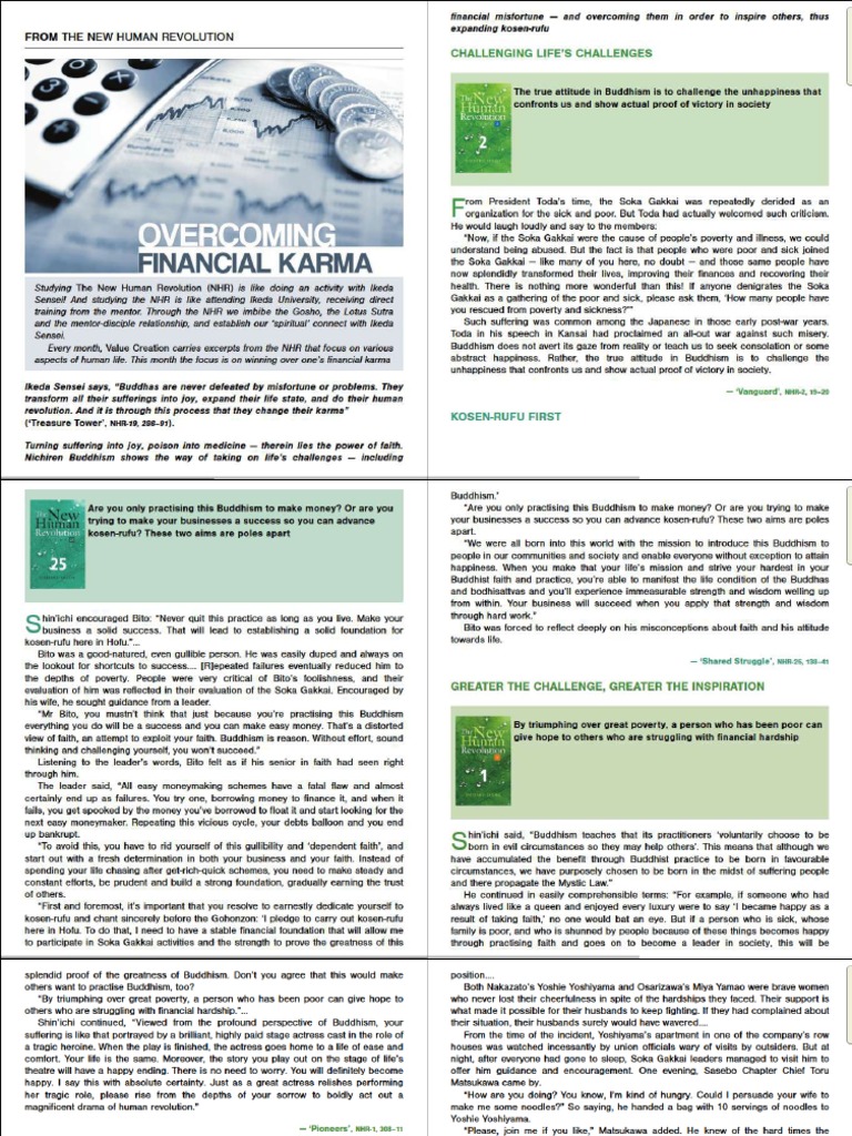 Excerpted Guidances From NHR On Various Karma (Finance, Health, Relation, Work & Marriage) | PDF