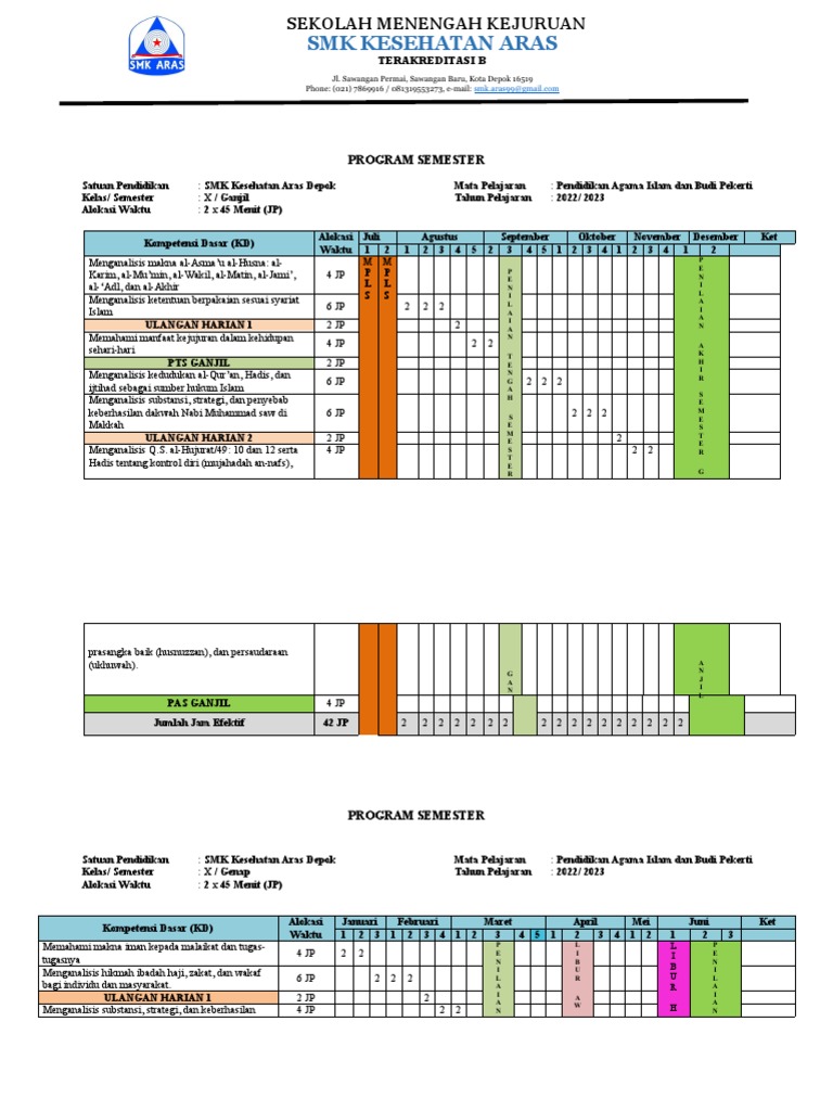 Prosem PAI Kelas X Nisa Faiziyah | PDF