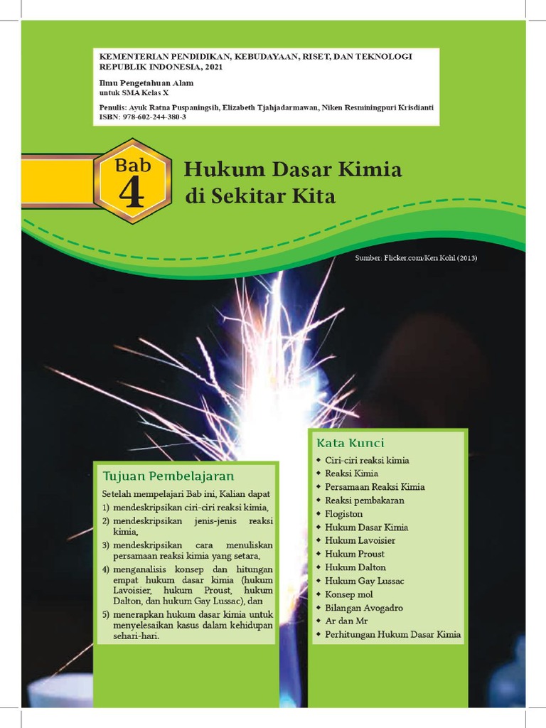 Kimia Kelas 10 - Bab 4 Ipa - Hukum Dasar Kimia | PDF