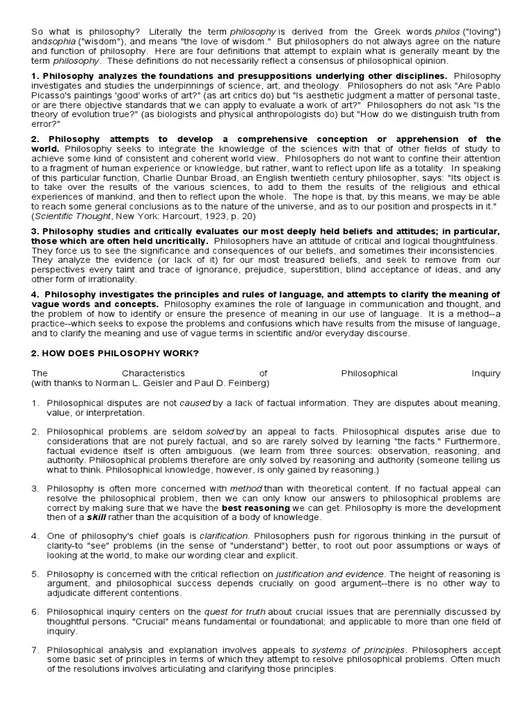 So What Is Philosophy | PDF | Object (Philosophy) | Philosophical Theories