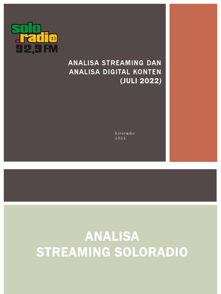 Analisis Streaming dan Konten Soloradio | PDF
