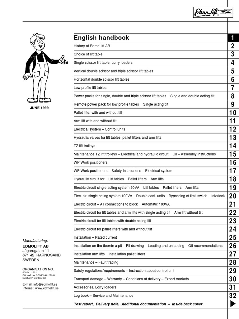 EdmoLift Handbook | PDF | Elevator | Truck