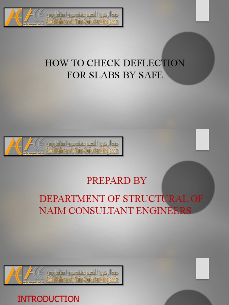 How To Check Deflection For Slabs by Safe | PDF