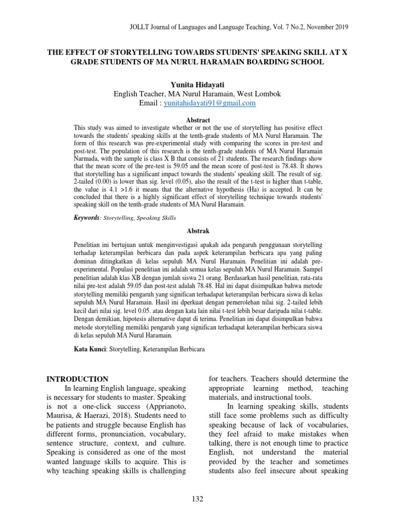 The Effect of Storytelling Towards Students Speak | PDF | Fluency ... The Effect of Storytelling Towards Students Speak | PDF | Fluency ...