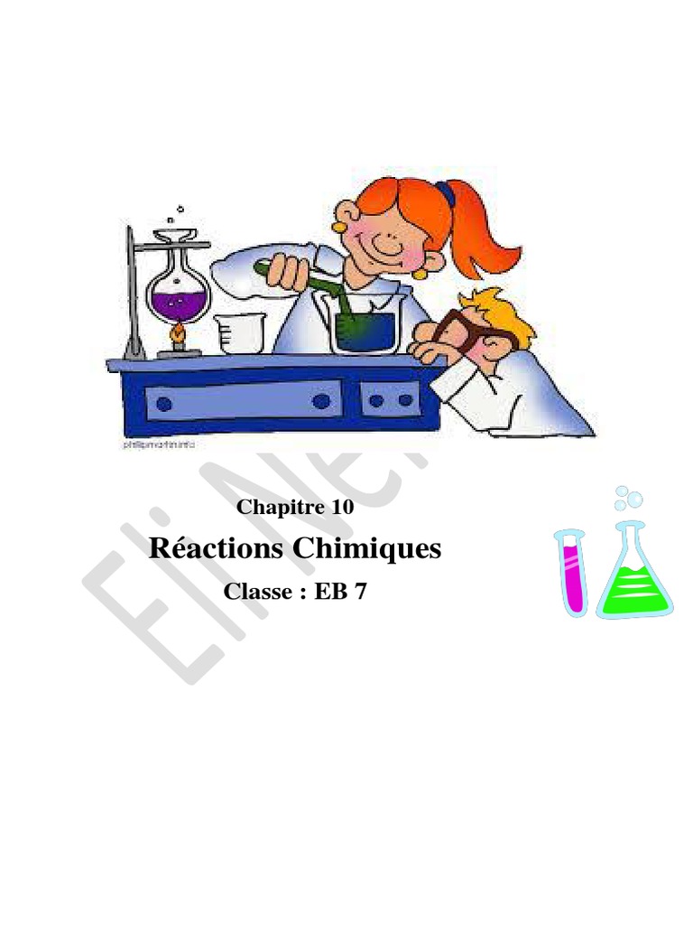 Les Reactions Chimiques-Cours Complet - EB7 - 5e | PDF | La combustion ...