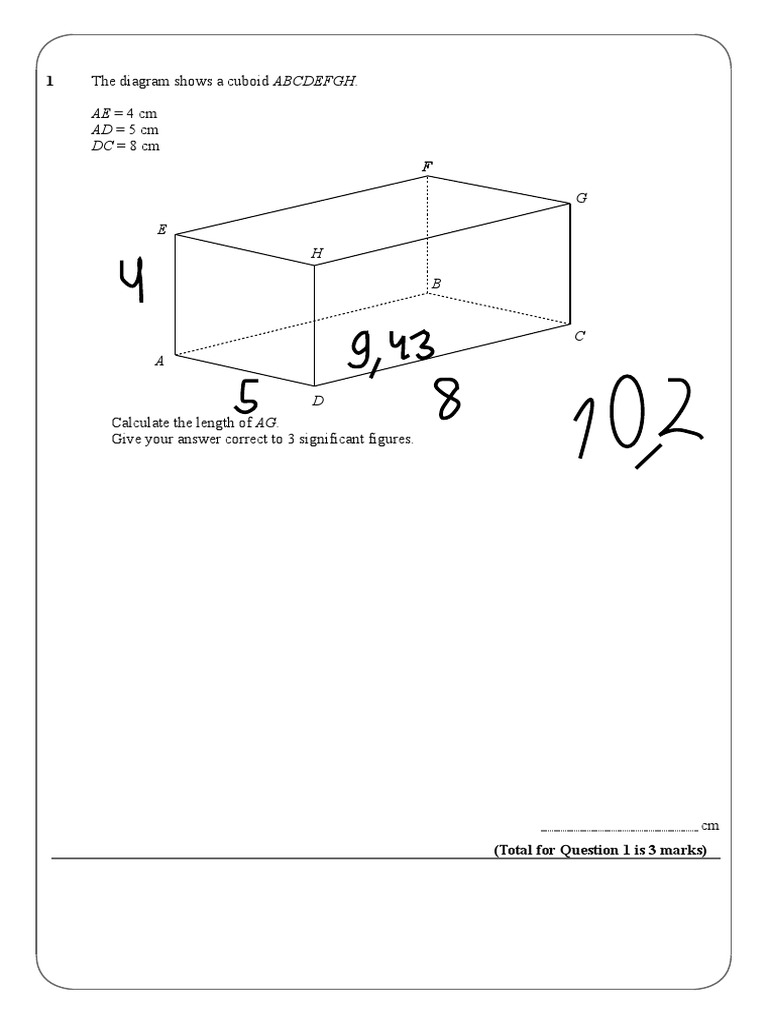 Geometry Problem Set for Students | PDF | Significant Figures | Geometry