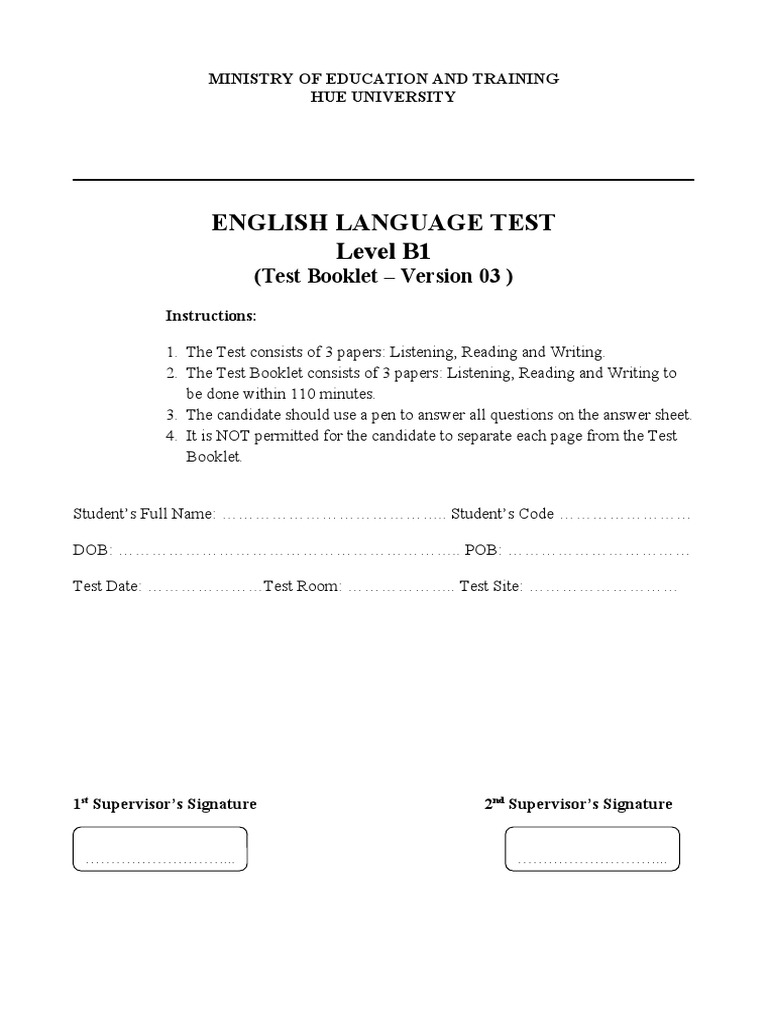 Test Paper | PDF