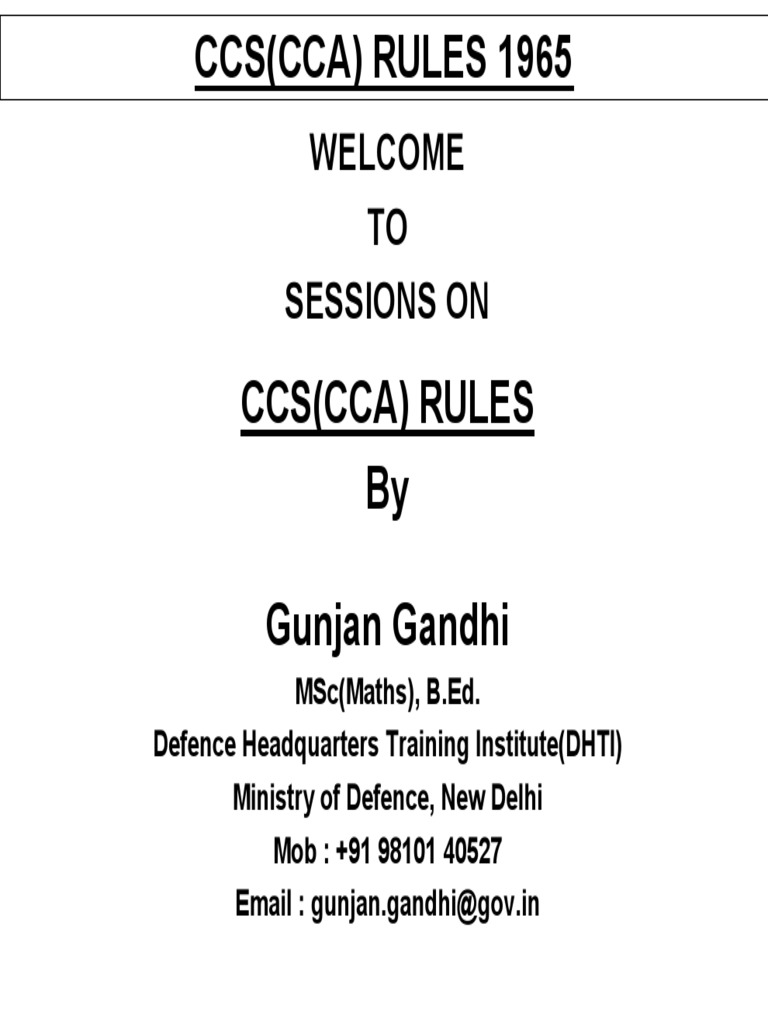 CCA Rules - PPT | PDF | Remand (Detention) | Appeal