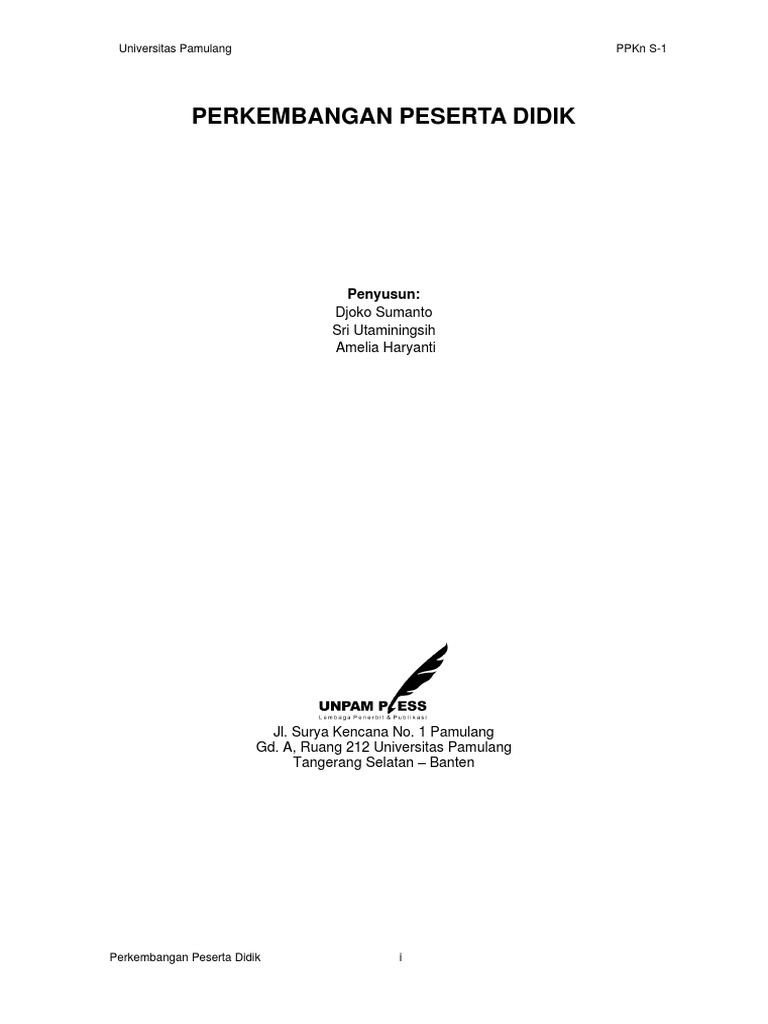 Pkn0112 - Perkembangan Peserta Didik | PDF | Karier & Perkembangan | Kesehatan Holistik