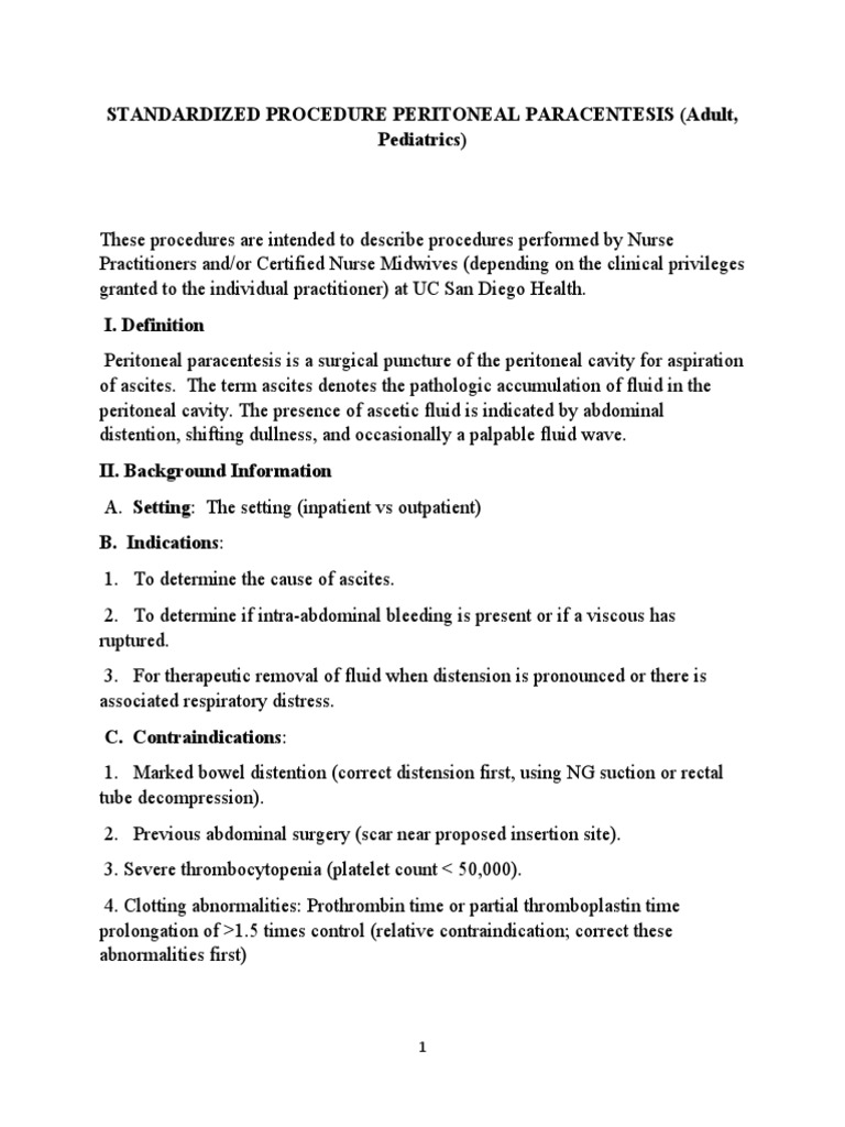 Abdominal Paracentesis | PDF | Cirrhosis | Peritoneum