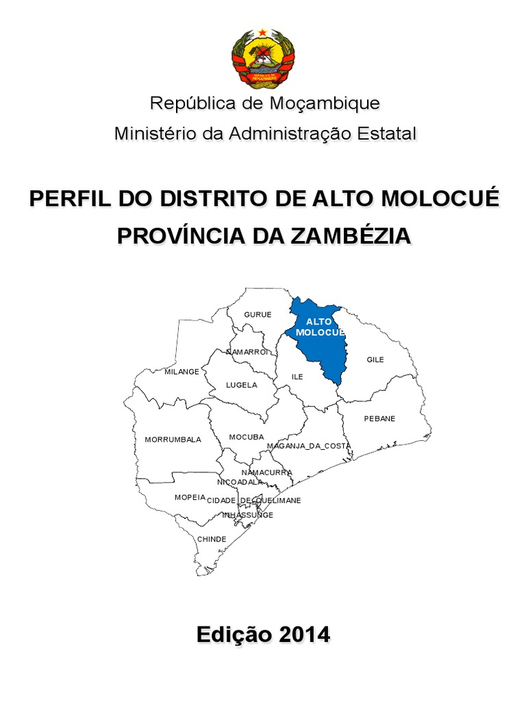 Perfil Do Distrito de Alto Molocue Provincia Da Maefpgovmzwp ...