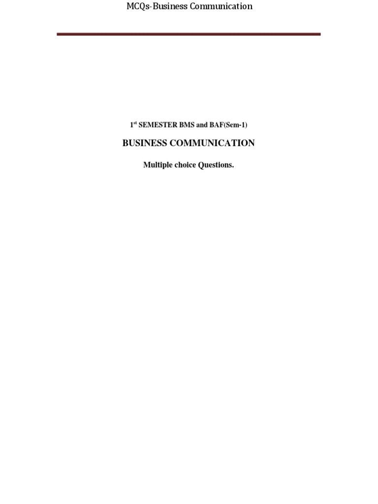 Business Communication | PDF | Communication | Nonverbal Communication