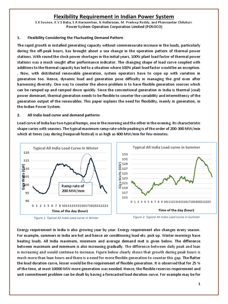 Posoco Flexibity in Indian Power System Old | PDF | Wind Power | Power ...