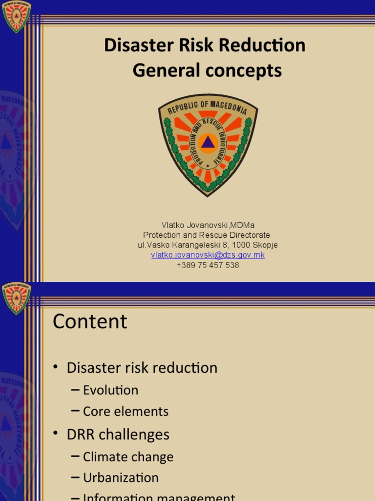 DRR General Concepts - 0 | PDF | Disaster Risk Reduction | Emergency ...
