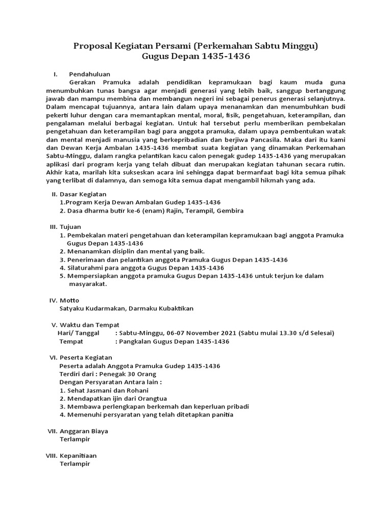 Pelantikan Kacu Pramuka Gudep 1435-1436 | PDF