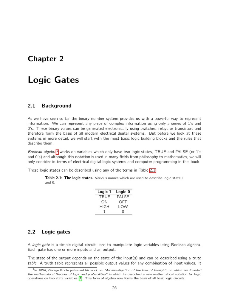 EEE2046 Week 1 Notes Chapter 2 Logic Gates | PDF | Logic Gate | Digital ...