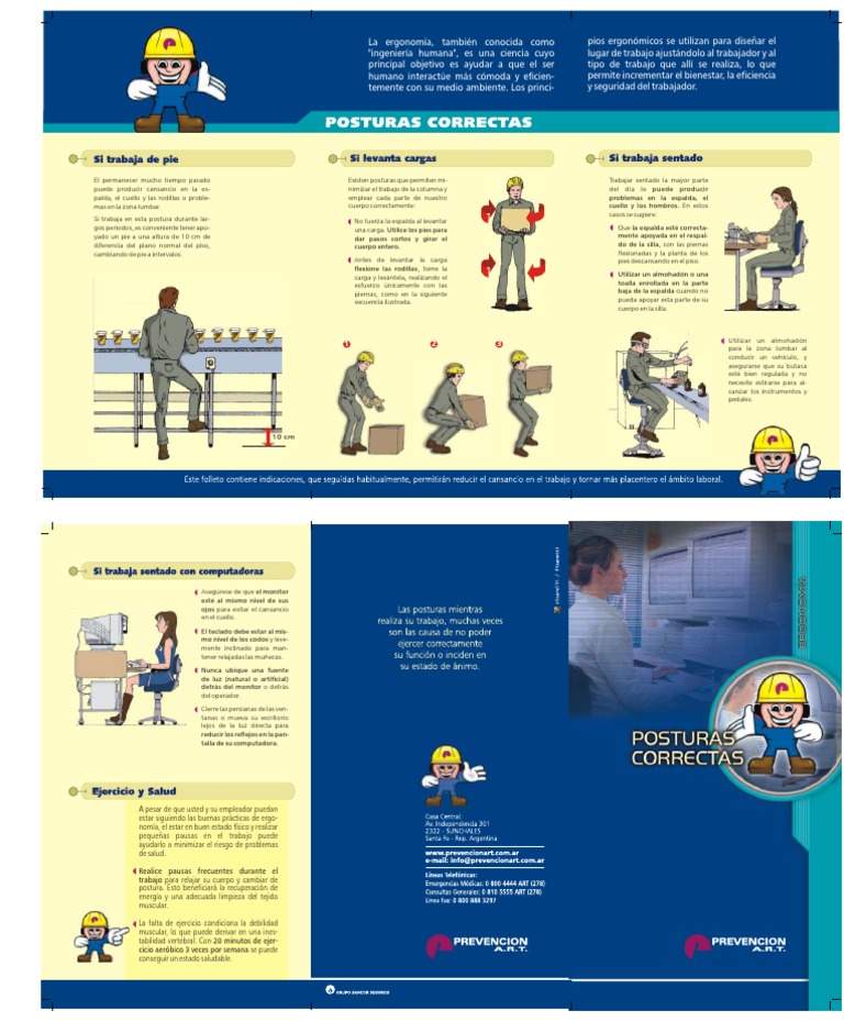 Posturas Correctas | PDF | Factores humanos y ergonomía