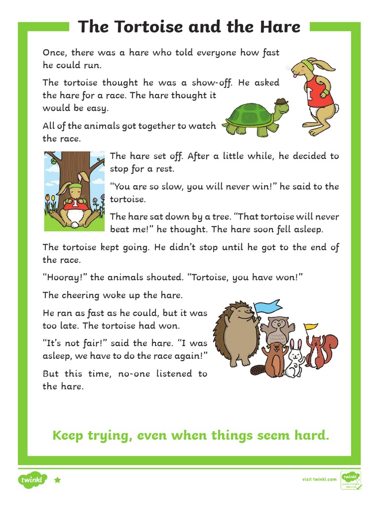 The Tortoise and The Hare Story | PDF