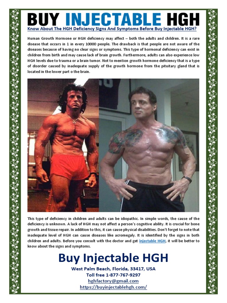 Know About The HGH Deficiency Signs and Symptoms Before Buy Injectable HGH | PDF | Growth ...