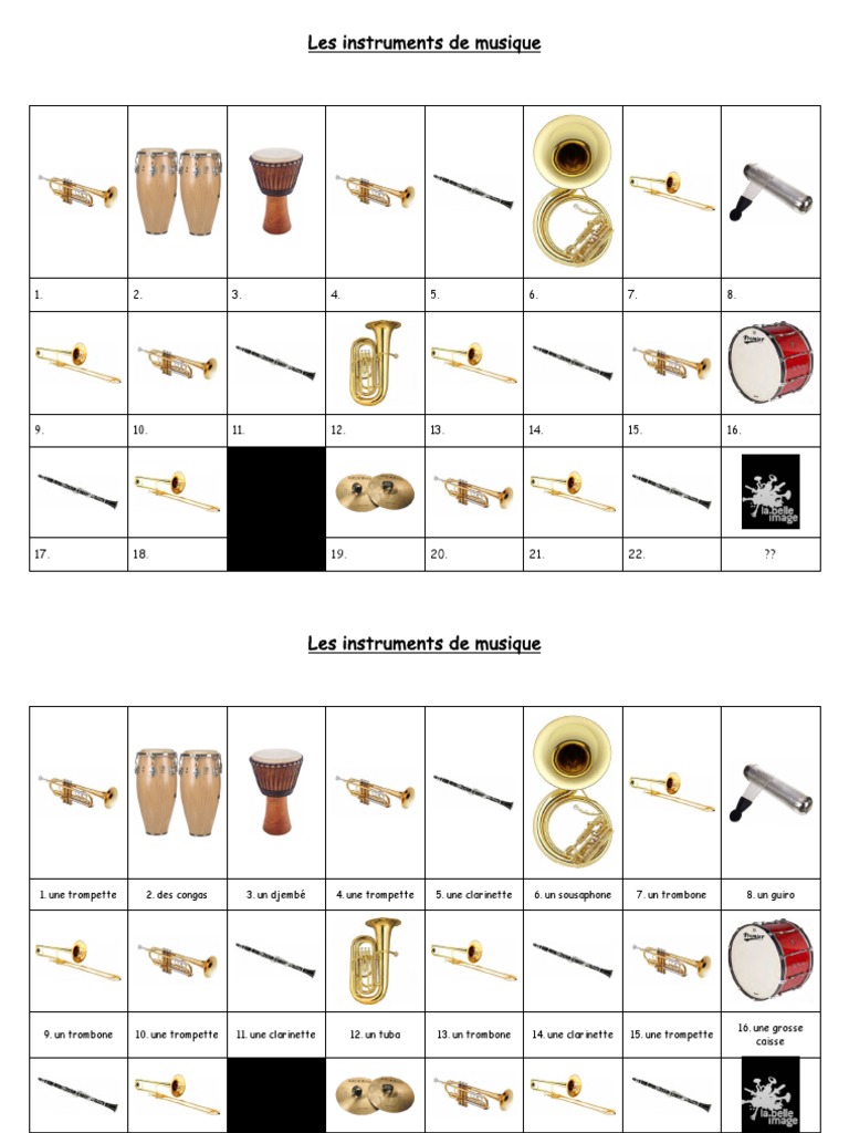 Les Instruments de Musique | PDF | Instruments à corde | Instruments de ...