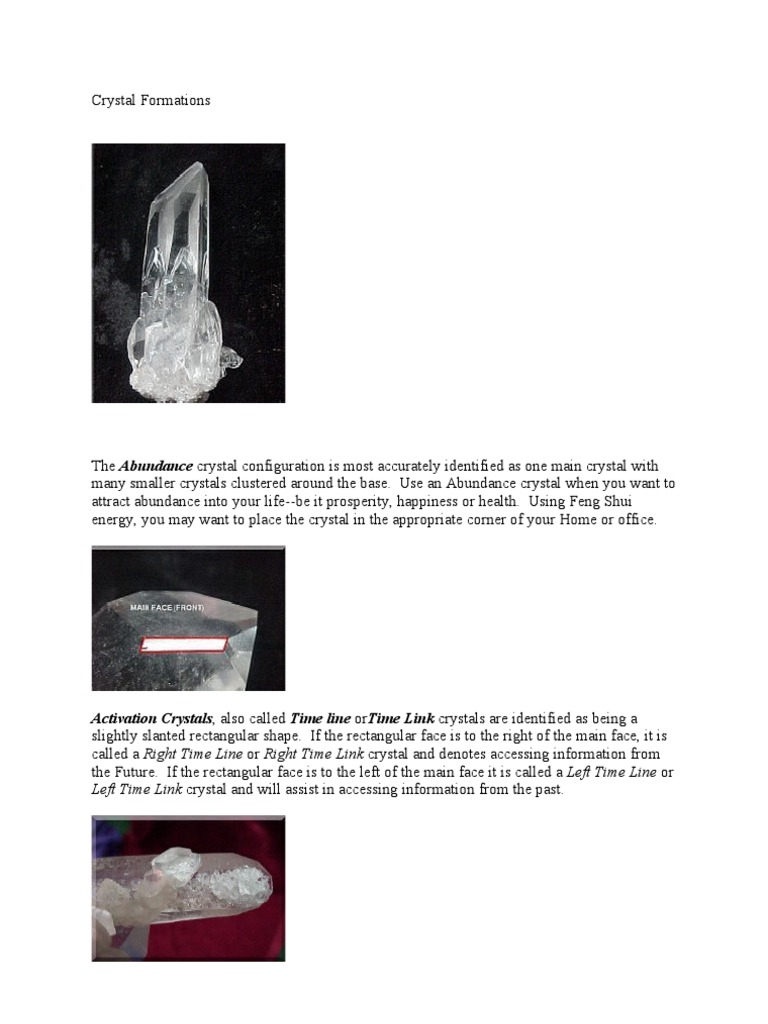 Activation Crystals, Also Called Time Line Ortime Link Crystals Are ...