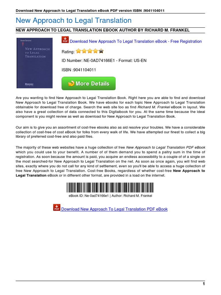 New Approach to Legal Translation PDF | PDF | Communication | Computing