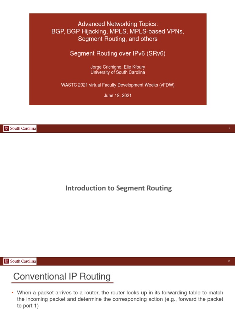 Day5 - Introduction To Segment Routing | PDF | Networking | Multiprotocol Label Switching