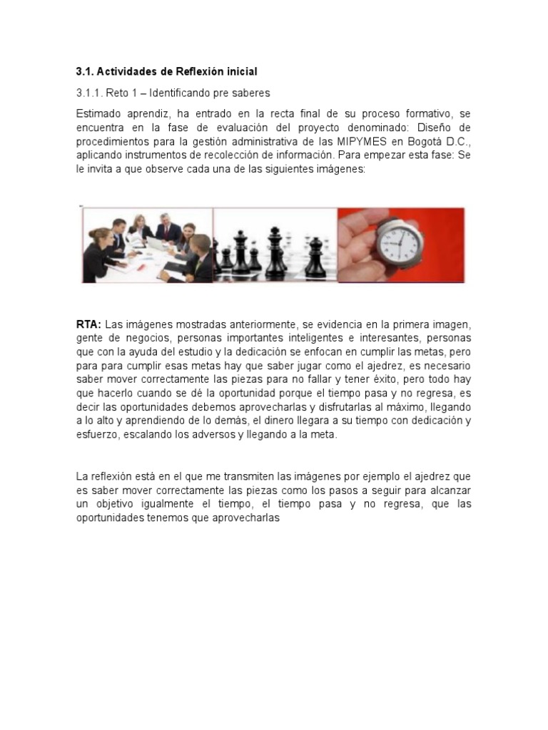 Reflexion Inicial | PDF