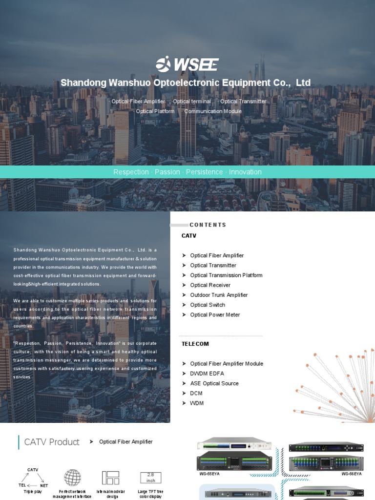 Product Catalogue | PDF | Wavelength Division Multiplexing | Telecommunications Engineering