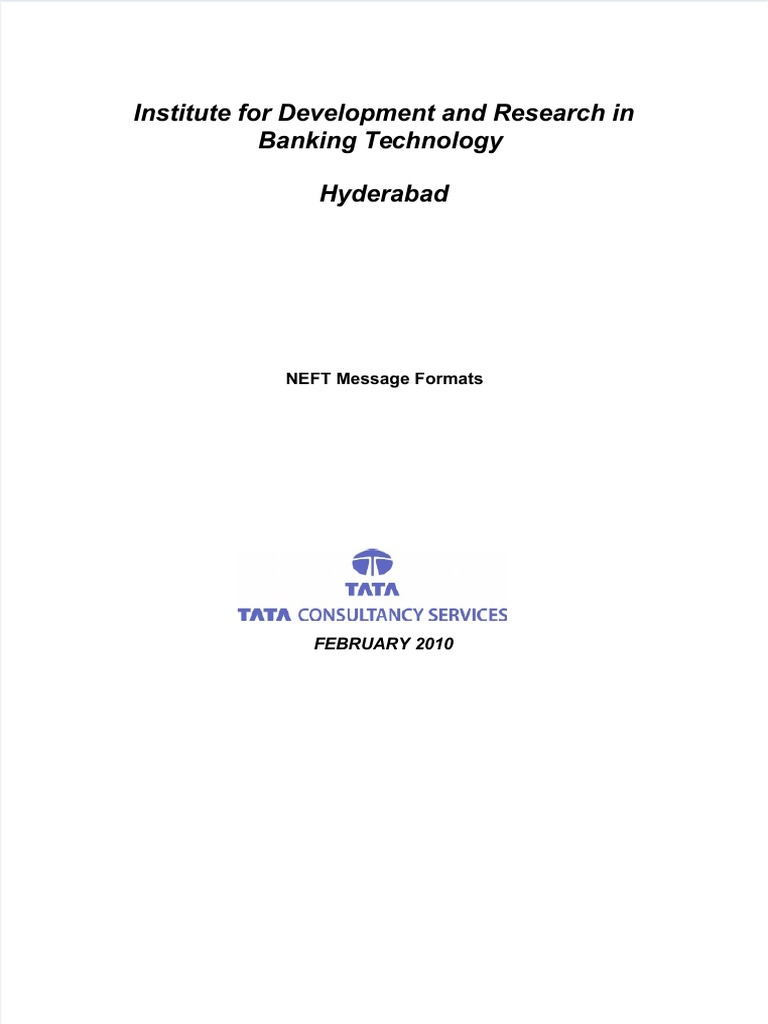 Neft Message Formats | PDF | Financial Technology | Finance & Money Management