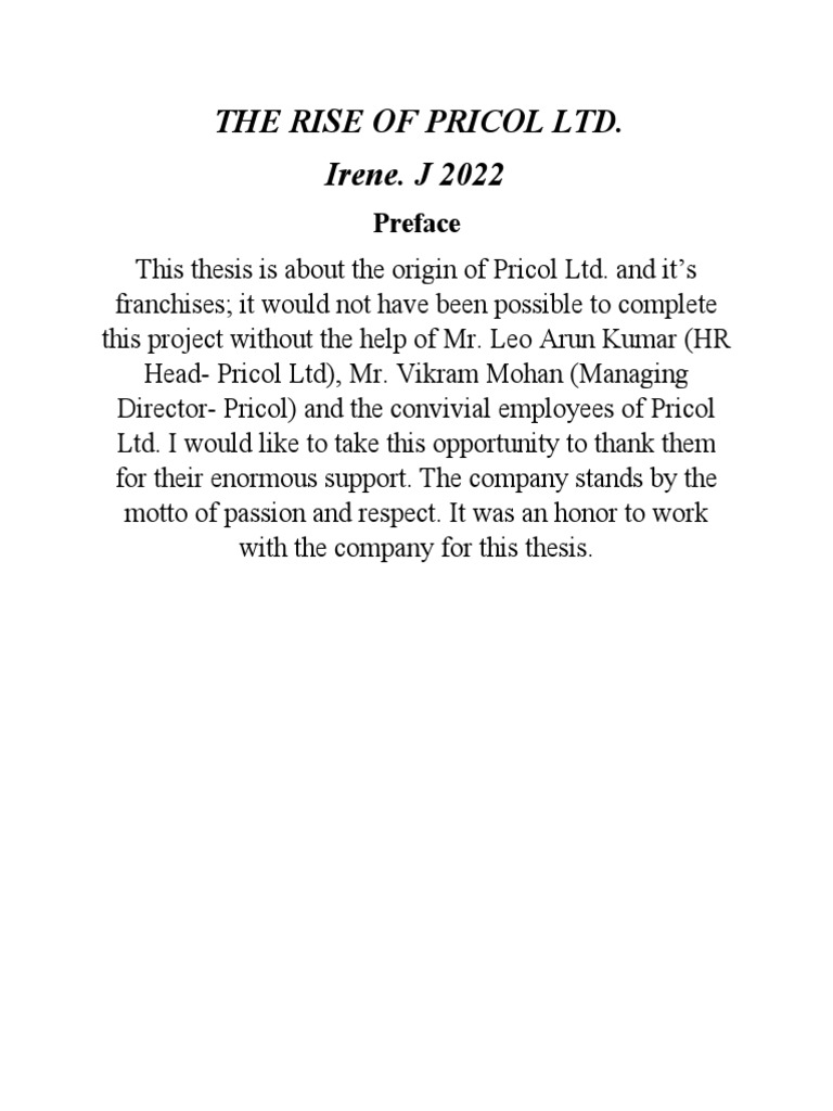 THE RISE OF PRICOL LTD | PDF | Business | Economies