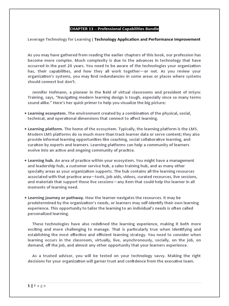 ATD Foundations of Talent Development Elaine Beich by Capability Areas ...