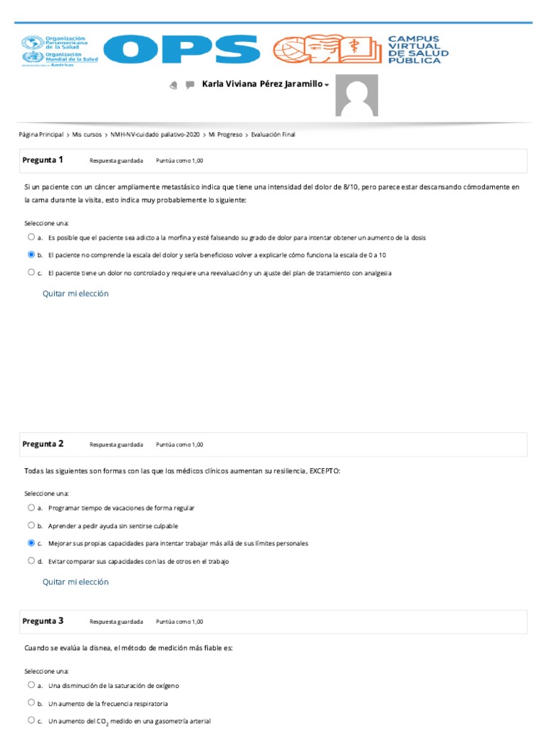 Evaluación Final | PDF | Cuidados paliativos | Cáncer