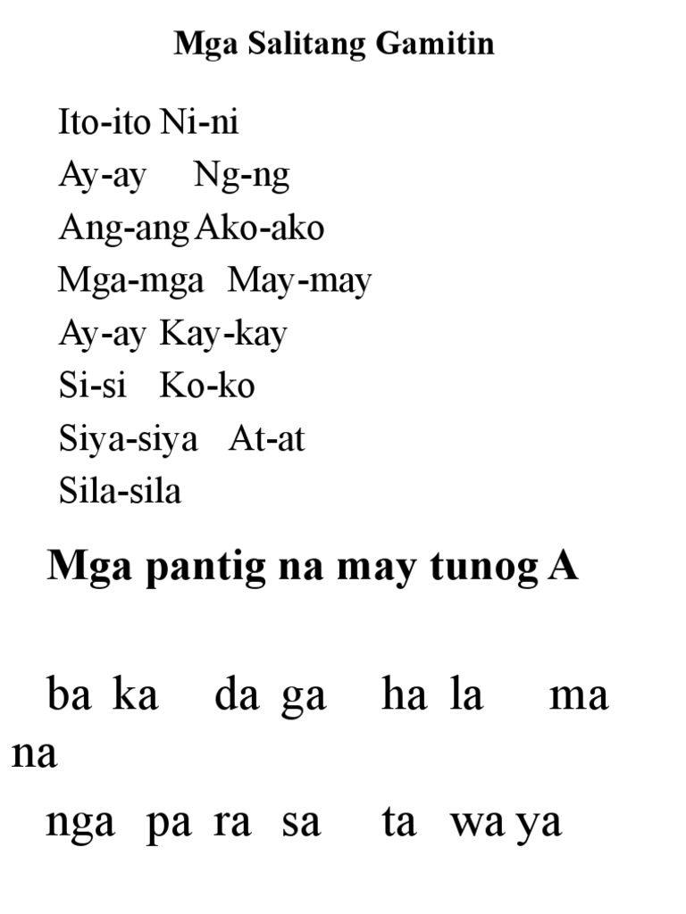 Tunog A | PDF