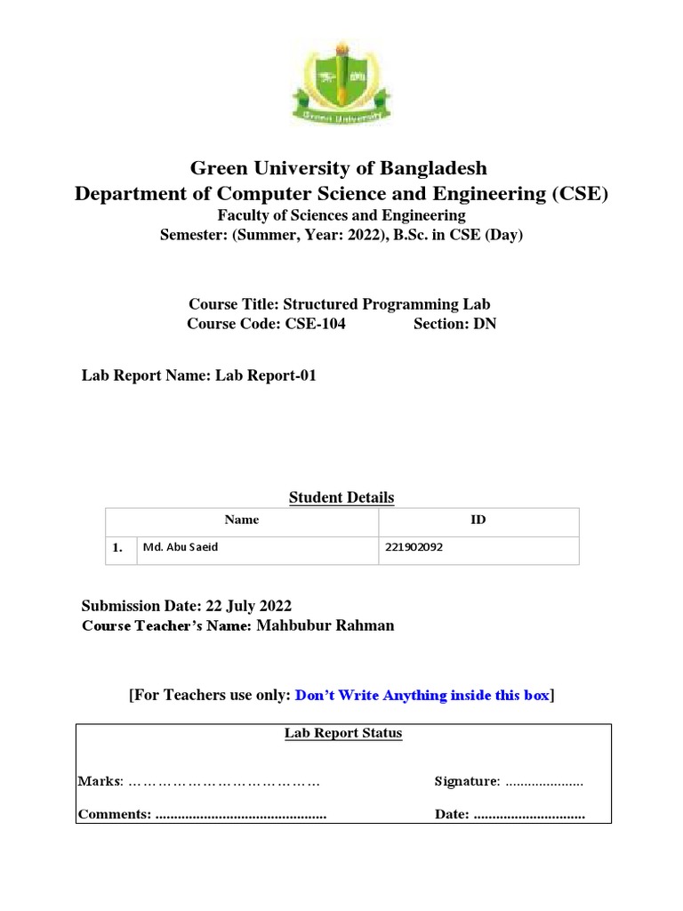 Lab Report 01 | PDF | Linguistics | Computer Science