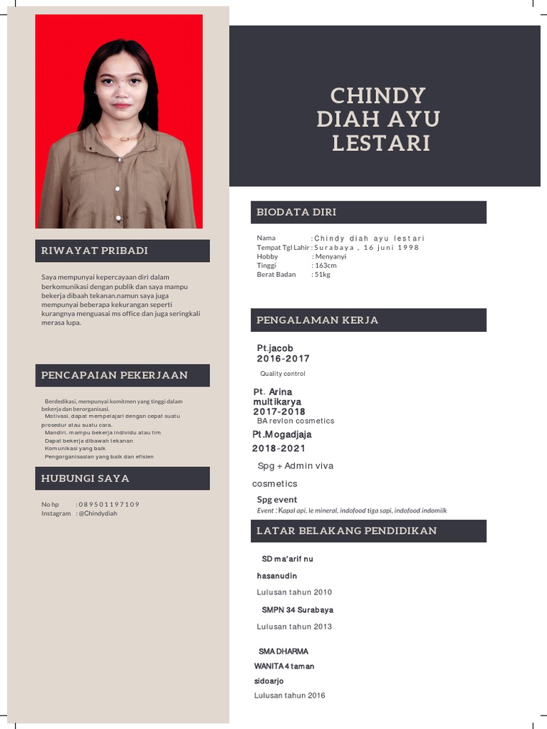 CV Chindy Diah Ayu Lestari | PDF