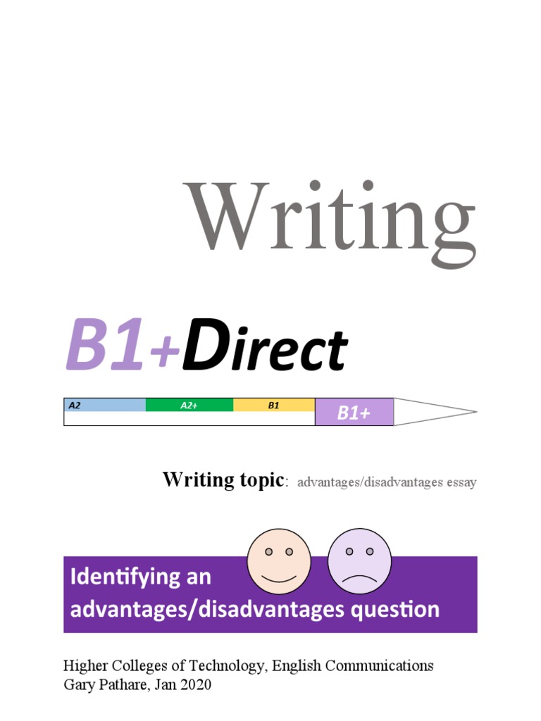 B1 B1+ Writing - Adv.&Disad | PDF | Comma | Paragraph