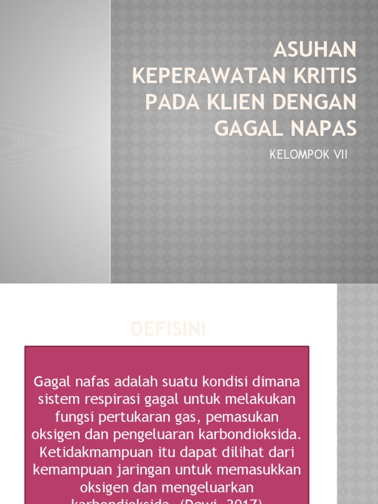 Asuhan Keperawatan Gagal Napas Kritis | PDF | Sains & Matematika