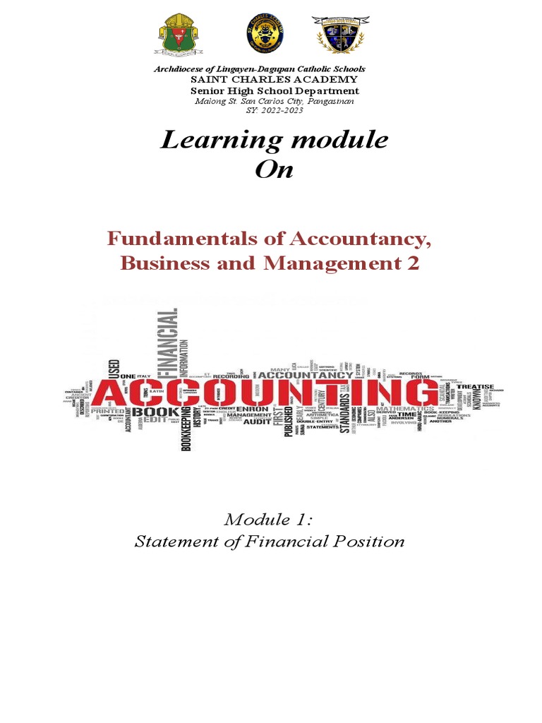 Fabm 2 Module 1 Notes | PDF | Debits And Credits | Equity (Finance)