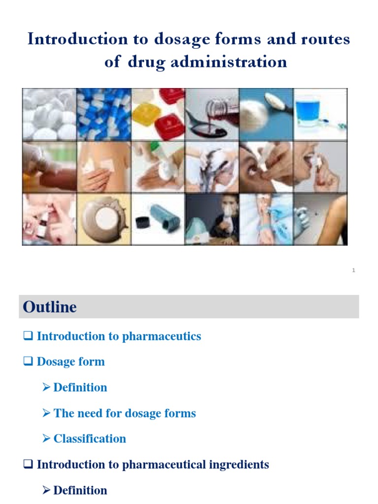 Introduction Dosage Forms and Routes of Drug Administration | PDF ...