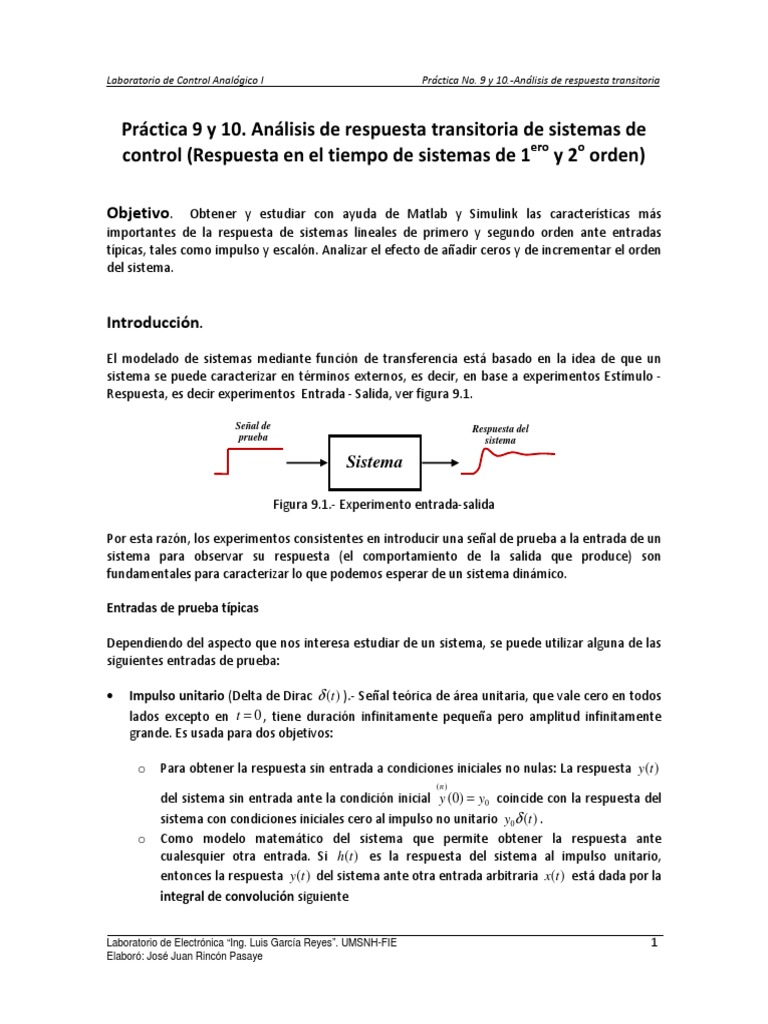 Análisis de Respuesta Transitoria I | PDF | Integral | Experimentar