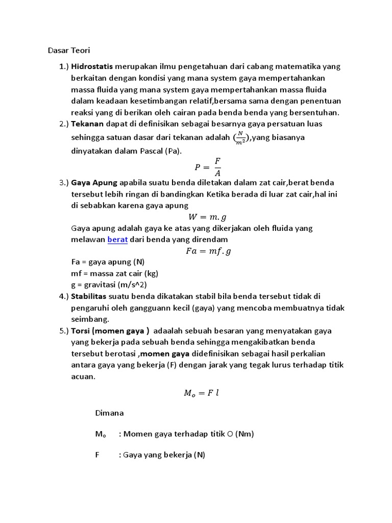 Dasar Teori Mekanika Fluida | PDF | Metode & Bahan Ajar