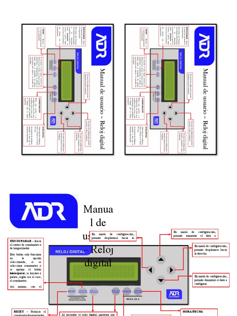 Manual Reloj Digital | PDF | Reloj | Informática